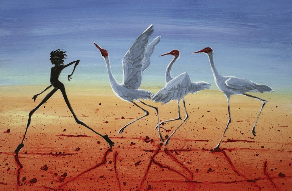 Sprite with Brolga - Print – Yallingup Galleries